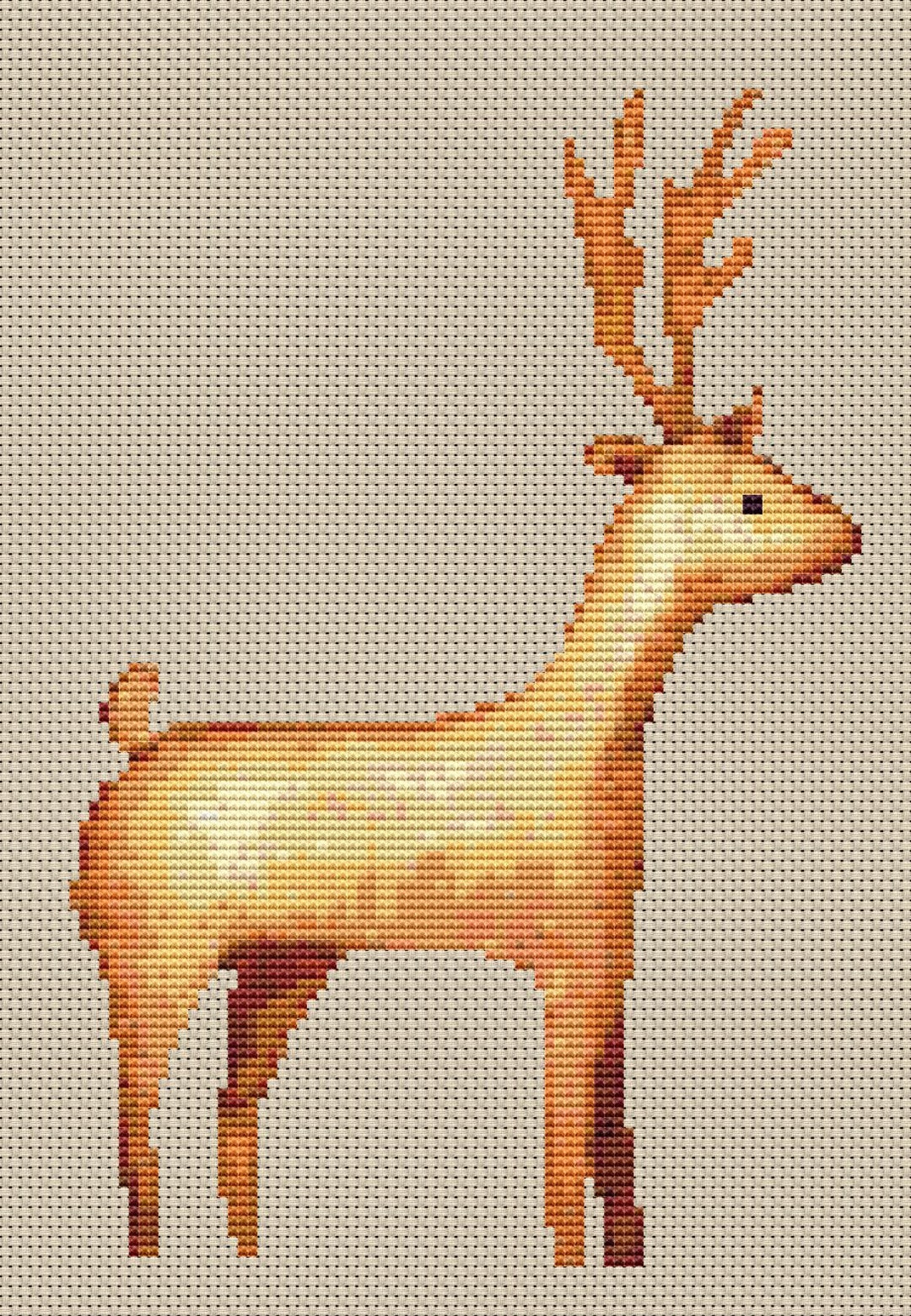 Cross Stitch Pattern - Reindeer - Instant Download PDF - Etsy