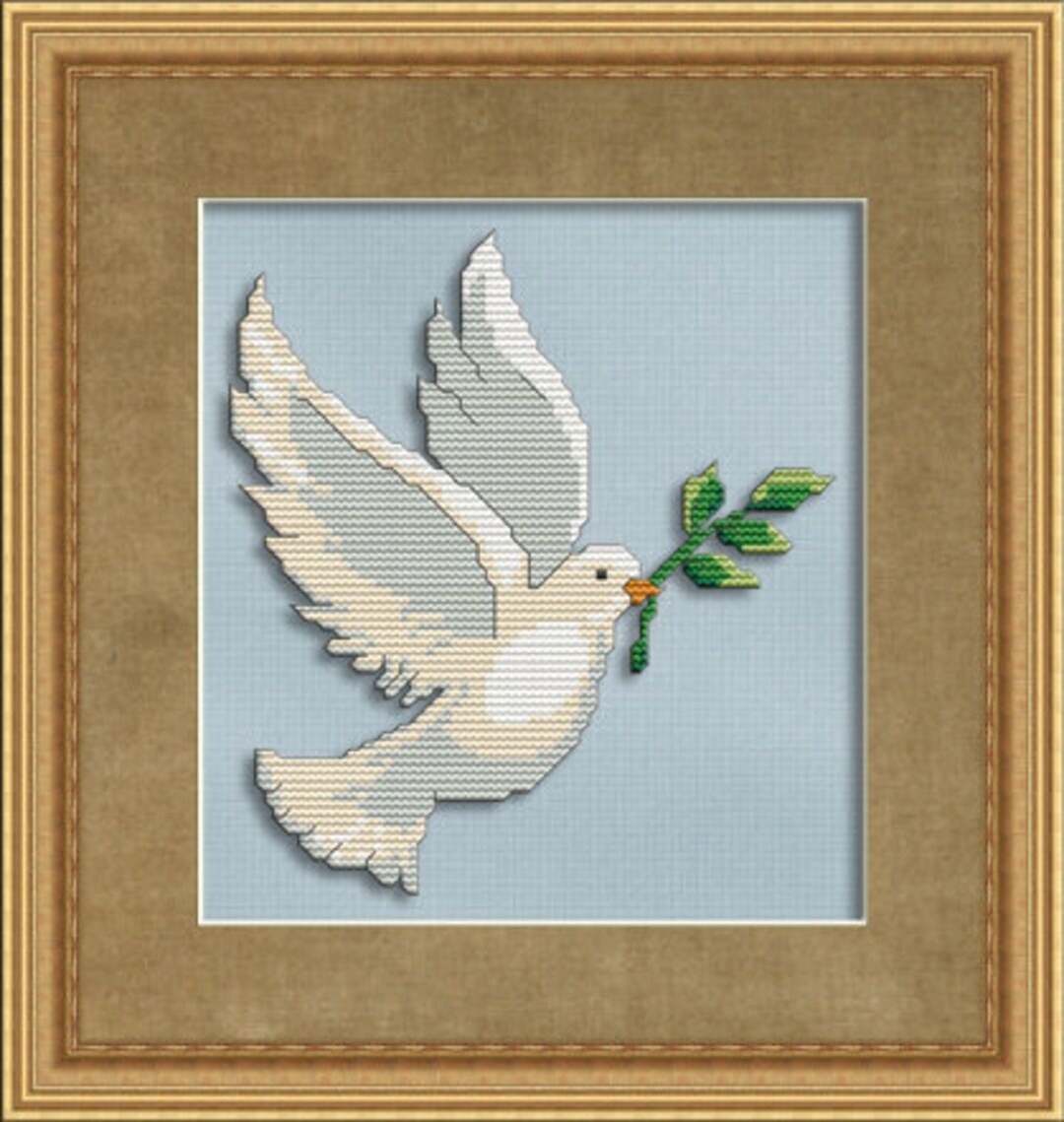 Cross Stitch Pattern Peaceful Dove Instant Download Pdf - Etsy
