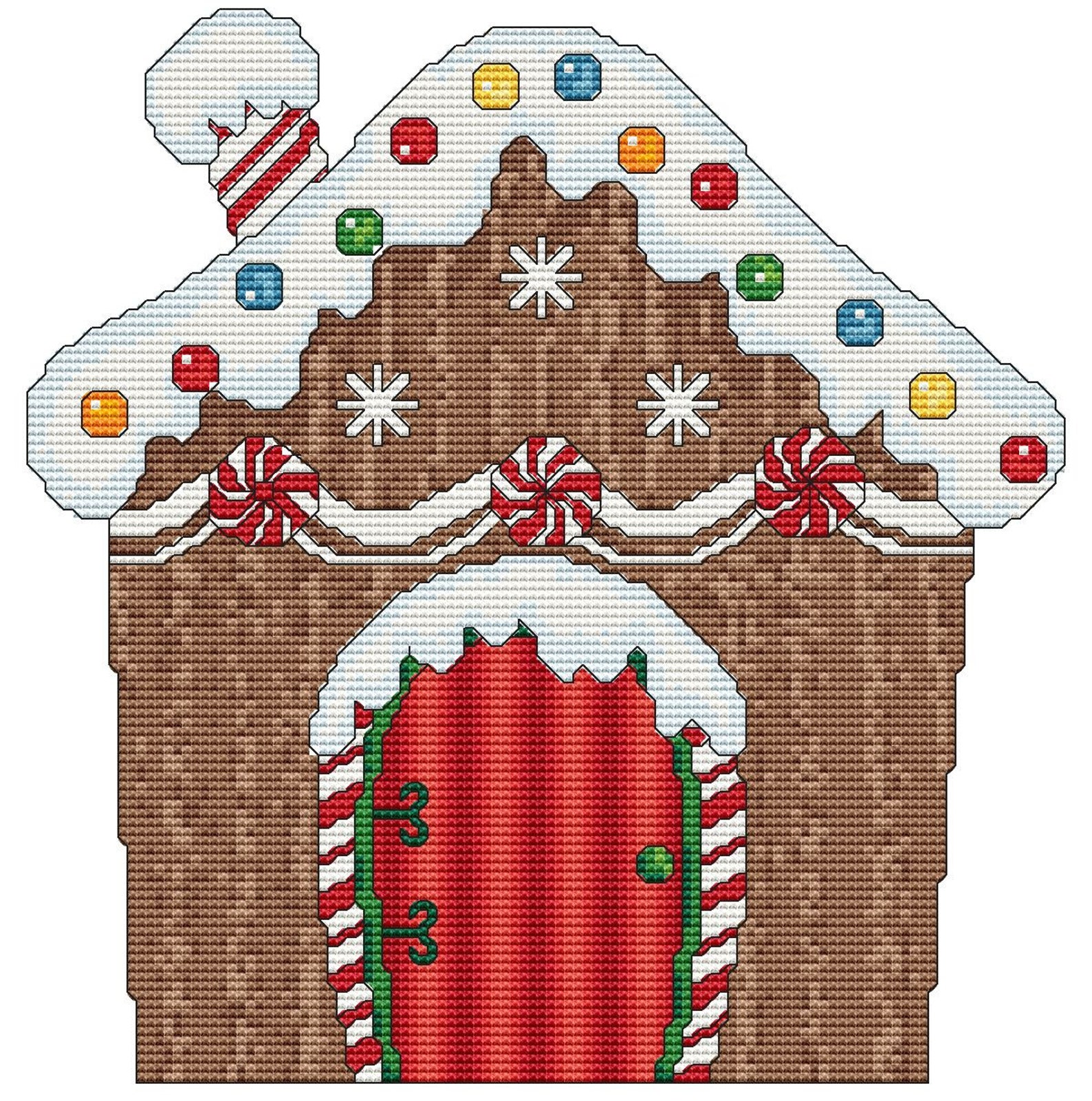 Cross Stitch Pattern Gingerbread House Instant Download PDF - Etsy