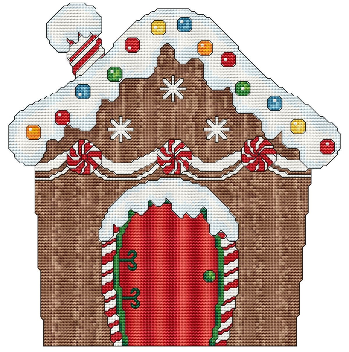Cross Stitch Pattern Gingerbread House Instant Download PDF - Etsy