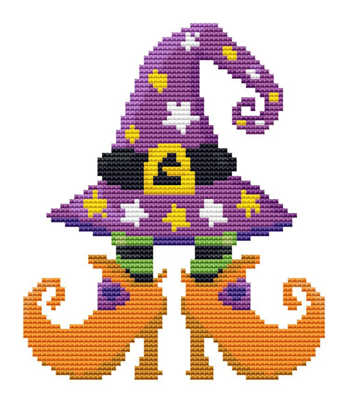 Cross Stitch Pattern Cute Little Witch Instant Download PDF - Etsy