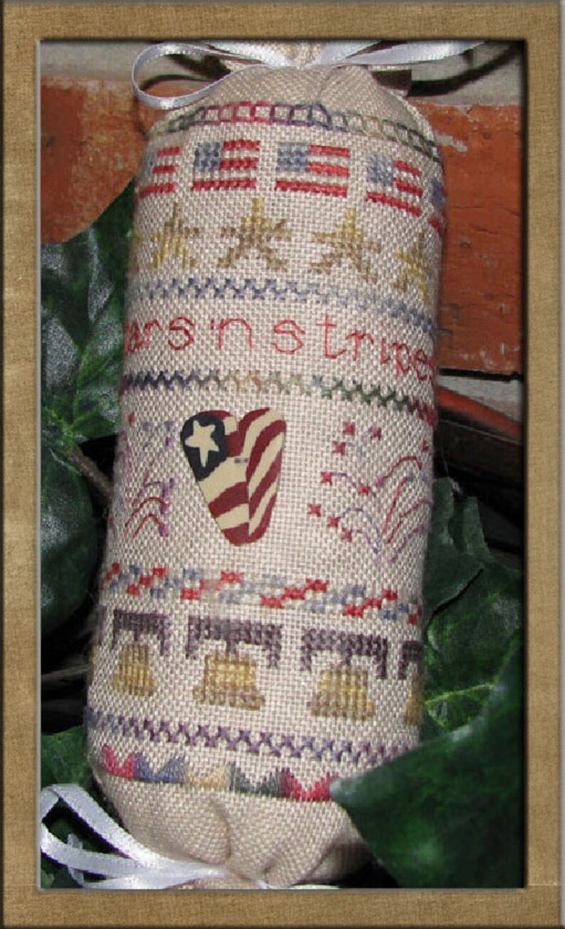 Counted Cross Stitch Pattern Americana Patriotic Teddy Bears Flags ...