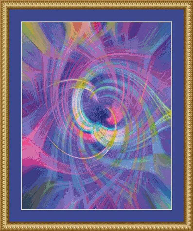 Fractal Cross Stitch Pattern Illumination Patterns Instant - Etsy