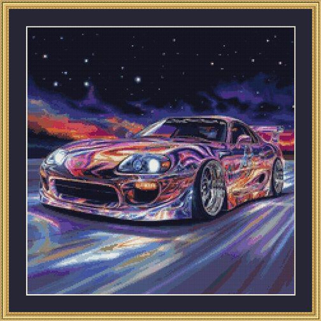 Sports Car Cross Stitch Pattern PDF Download | Racecar Design | Sports ...