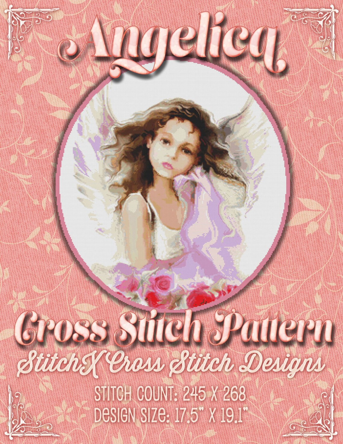 Angelica Cross Stitch Pattern Instant Download Pdf Design - Etsy