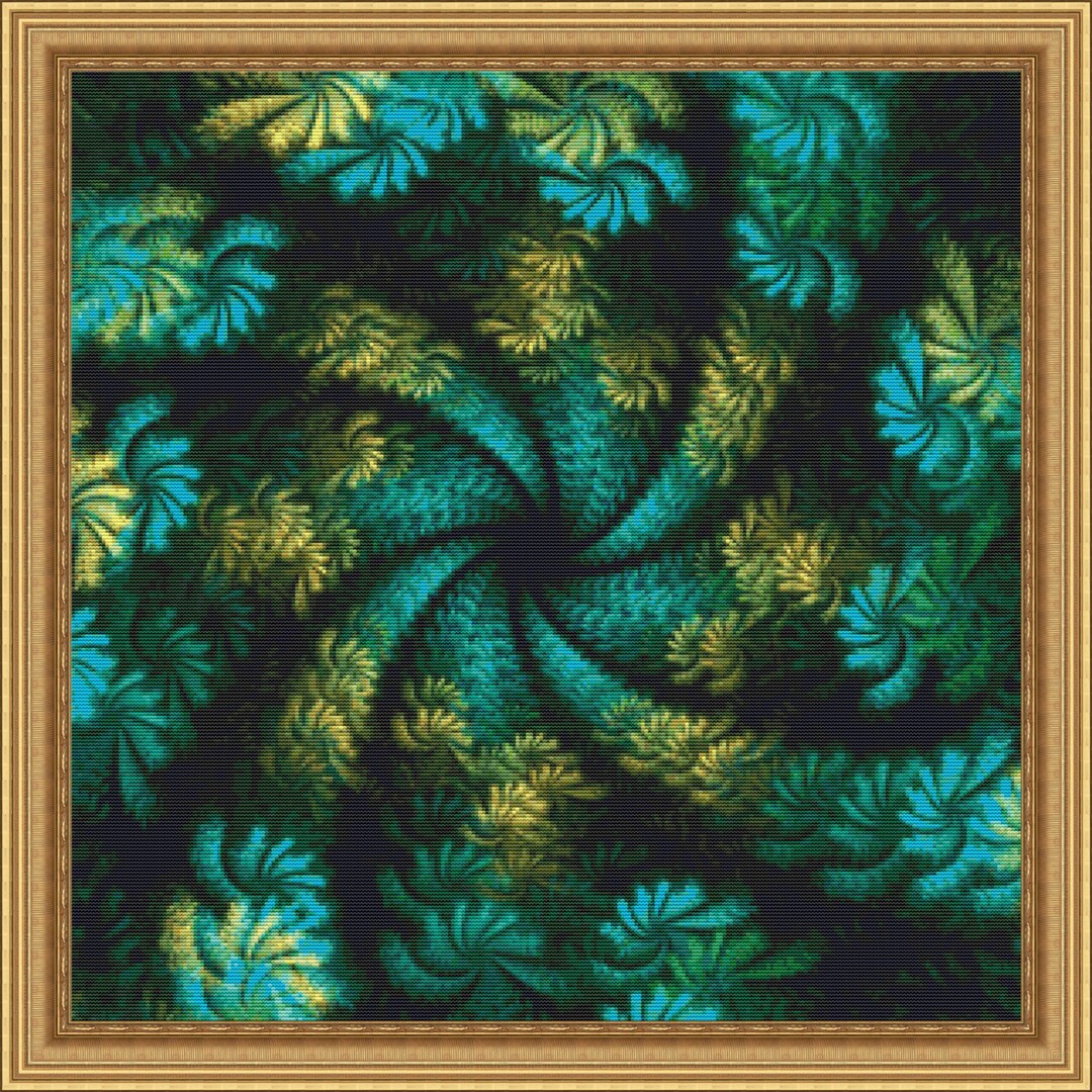 Fractal Cross Stitch Pattern 141 Modern Cross Stitch Patterns Instant ...