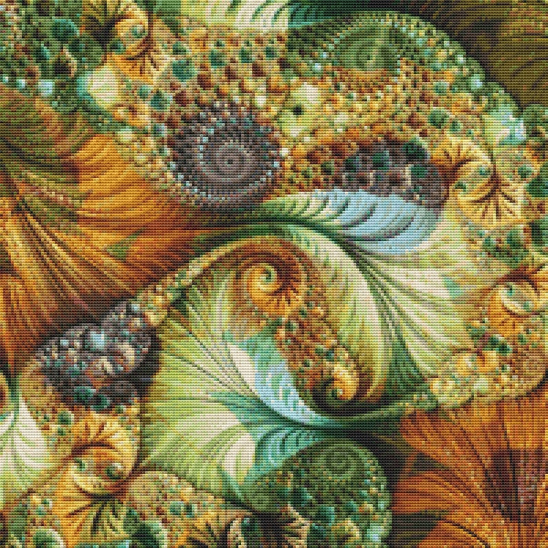 Cross Stitch Pattern Mixed up Fractal Instant Download PDF - Etsy