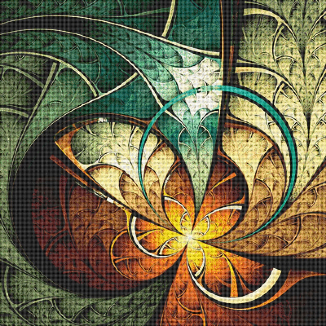 Fractal Cross Stitch Pattern Elements Patterns Instant Download Pdf ...