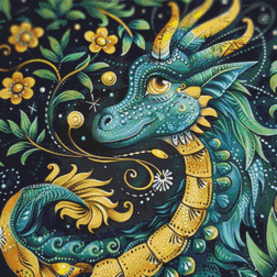 Dragon Art Cross Stitch Pattern PDF Digital Download - Etsy