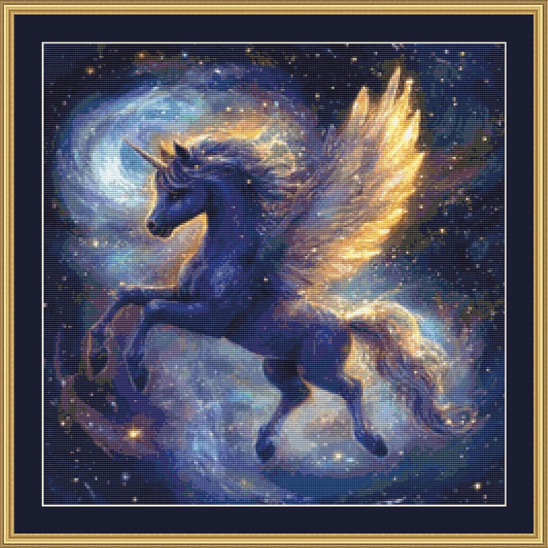 Magical Unicorn Pegasus Cross Stitch Pattern | Mythical Creatures ...