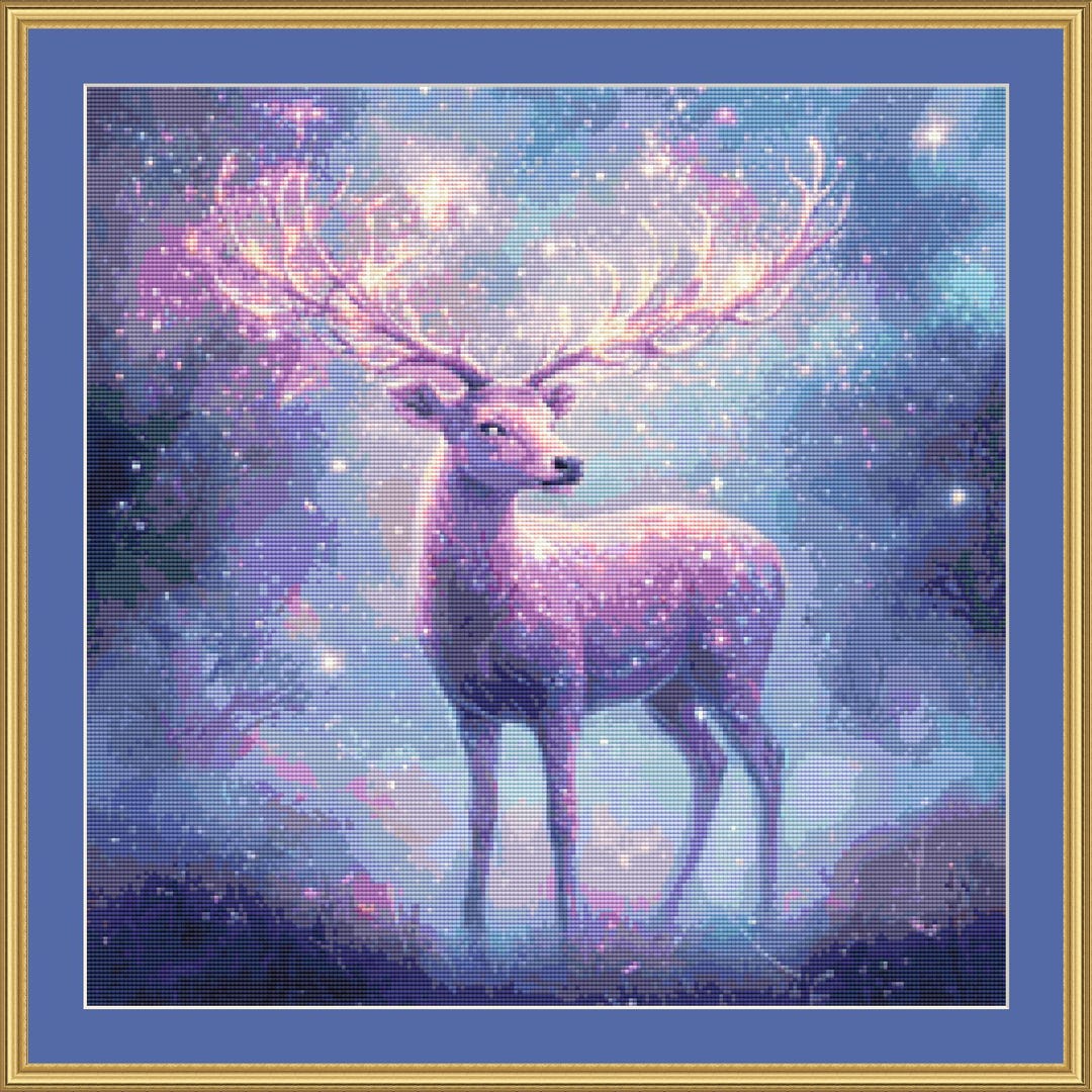 Mythical Creatures Cross Stitch Pattern - Fantasy Deer DIY Embroidery ...