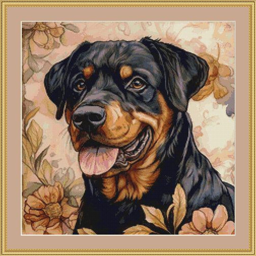 Rottweiler Cross Stitch Pattern PDF Download | Dog Design | Puppy ...