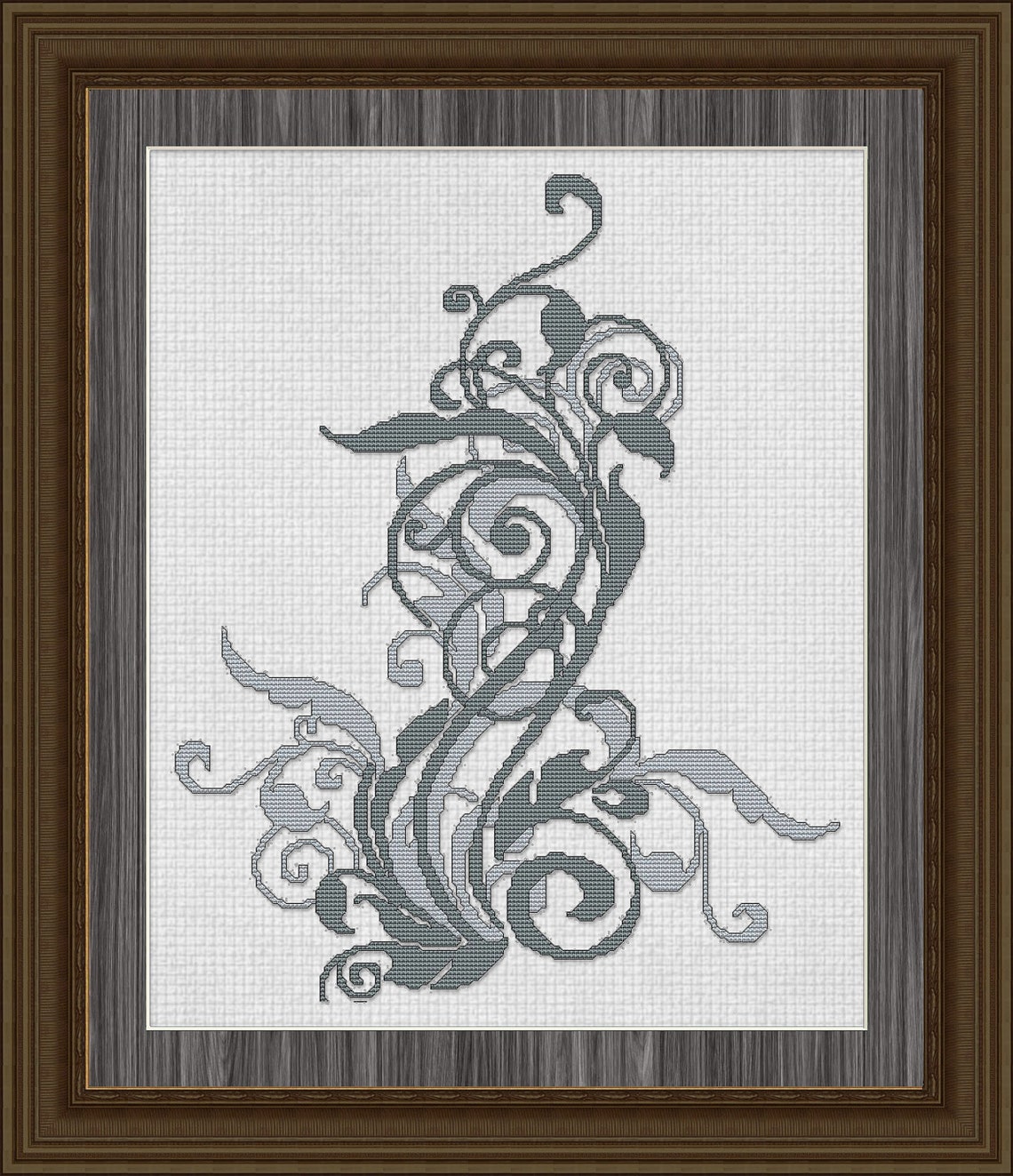Cross Stitch Pattern Swirls in Three Colorways Instant - Etsy
