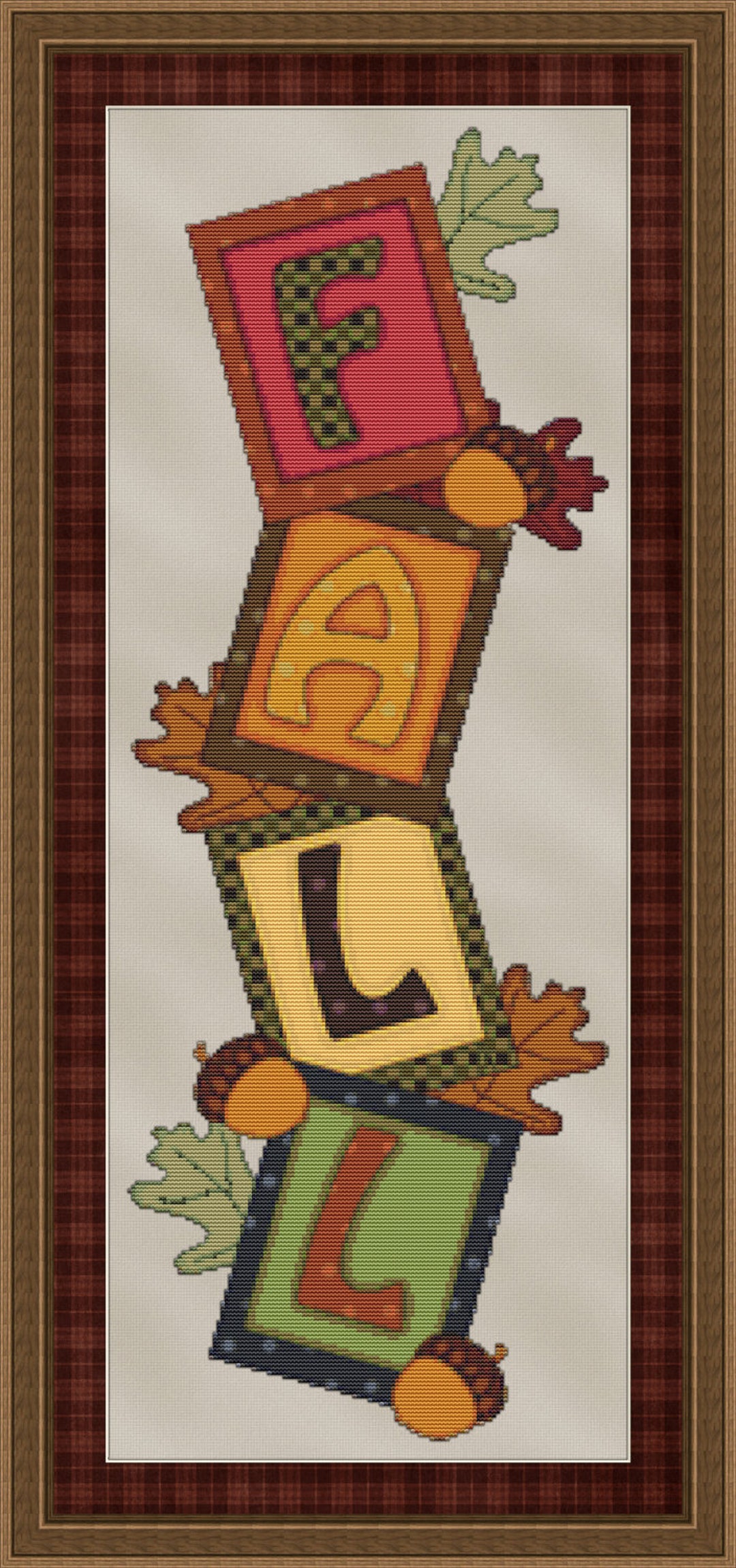 Cross Stitch Pattern Fall Banner Instant Download Pdf - Etsy