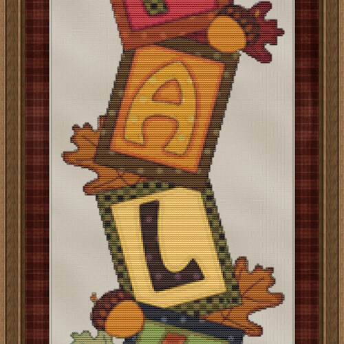Cross Stitch Pattern Fall Banner Instant Download Pdf | Etsy