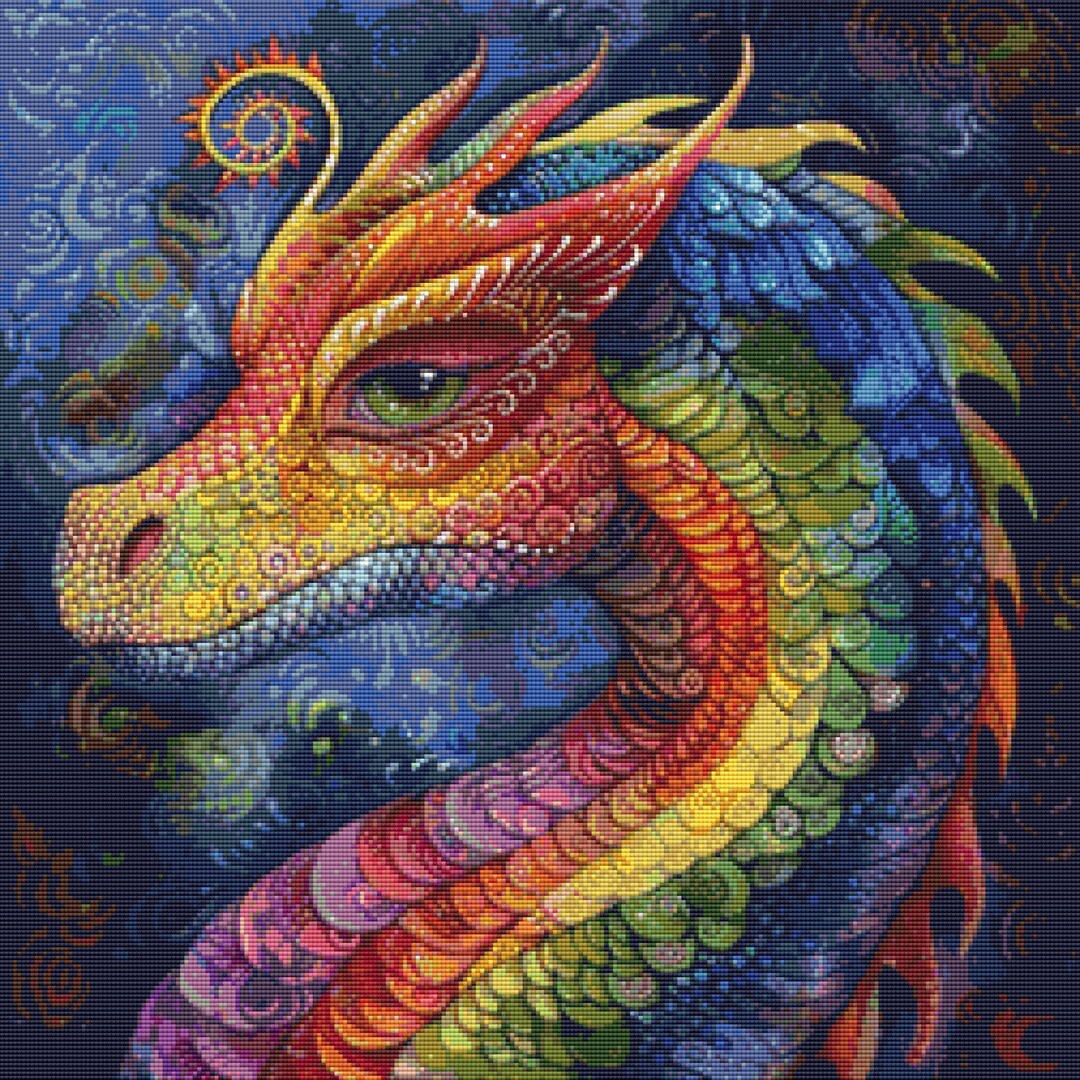 Dragon Art Cross Stitch Pattern PDF Digital Download - Etsy