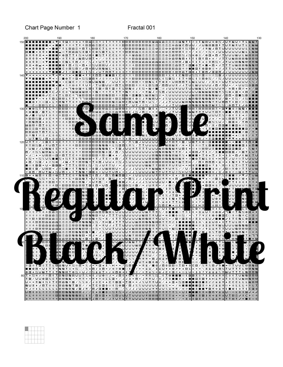 Fractal Cross Stitch Pattern Patterns Instant Download Pdf | Etsy