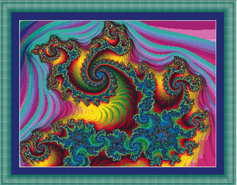 Cross Stitch Pattern Carnival Fractal Digital Art Instant Download Pdf ...