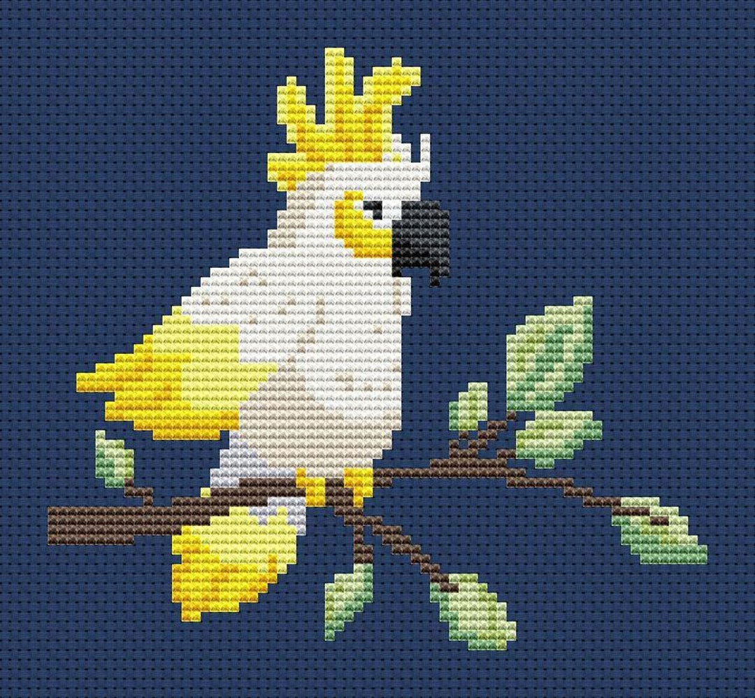 Little Cockatoo Cross Stitch Pattern Modern Design Instant Download Pdf ...