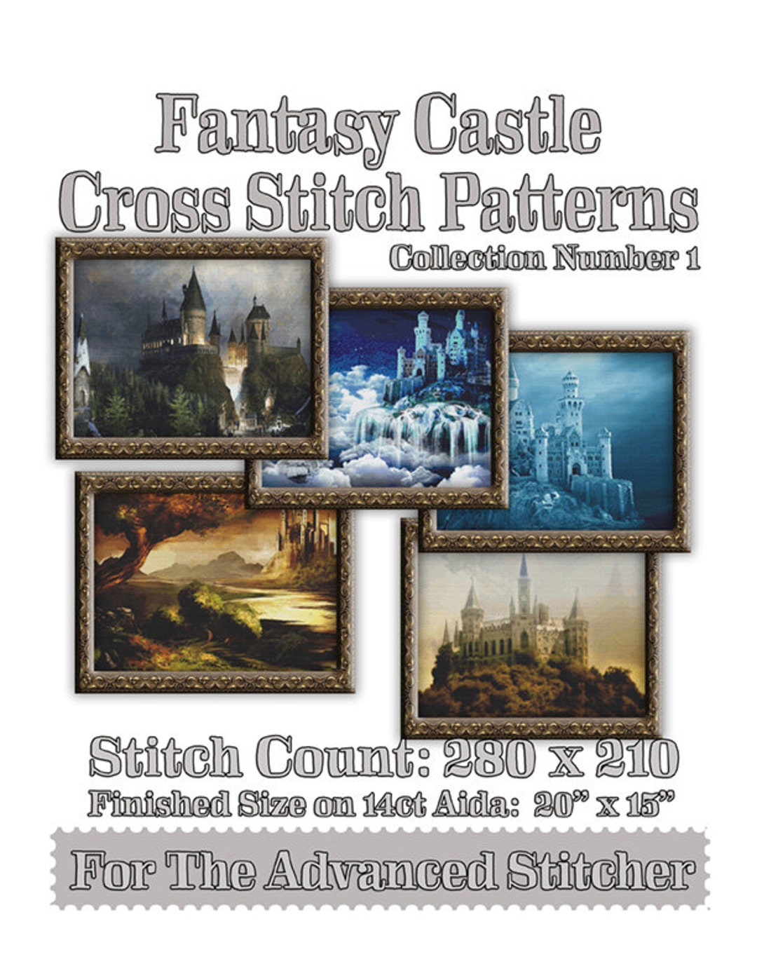 Fantasy Castle Cross Stitch Patterns: Collection Number 1 Mythical Art ...