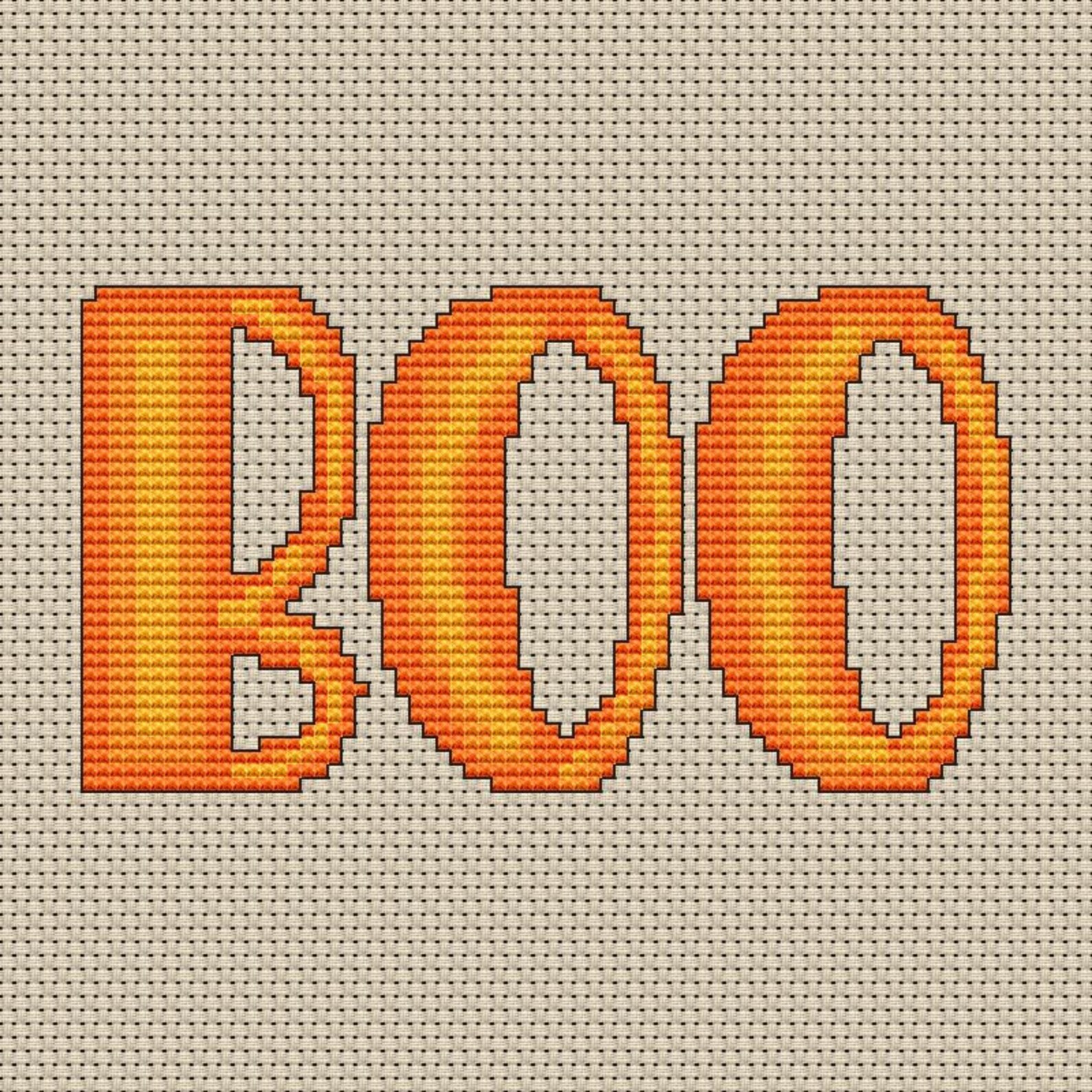 Cross Stitch Pattern Boo Instant Download Pdf - Etsy
