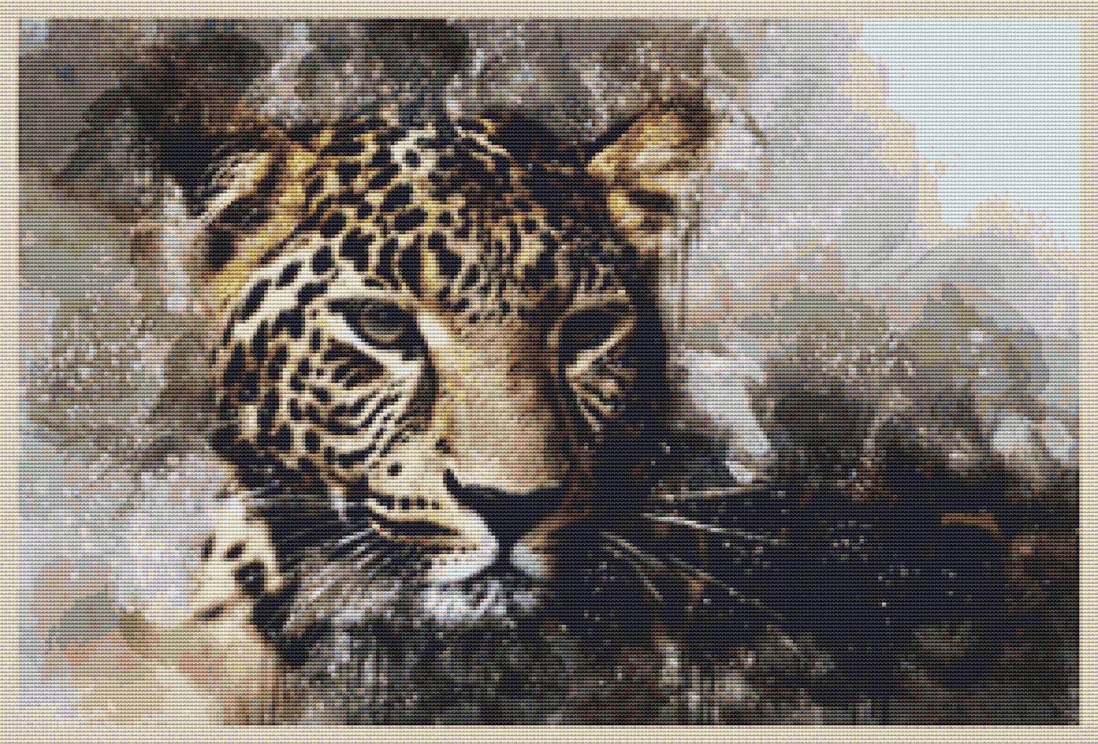 Cross Stitch Pattern Resting Leopard Instant Download PDF - Etsy