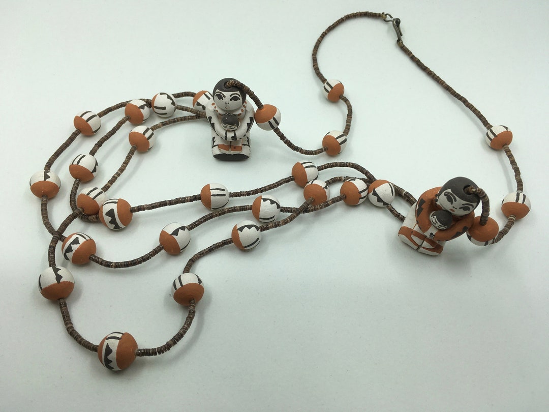 Storyteller Doll Necklace With 2 Storytellers (each With 1 Child ...