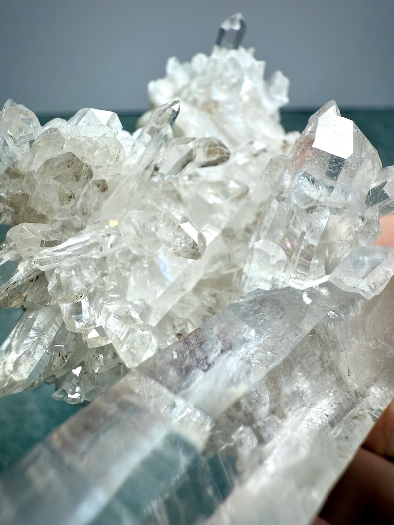 Lemurian Quartz Cluster, Striated Crystal Stalactite, Diamantina Brazil ...