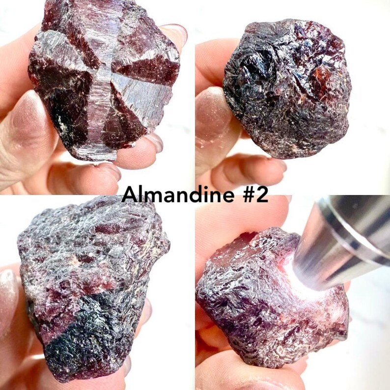 Large Raw Garnet Specimen, Natural Mica Inclusions, January Birthstone ...