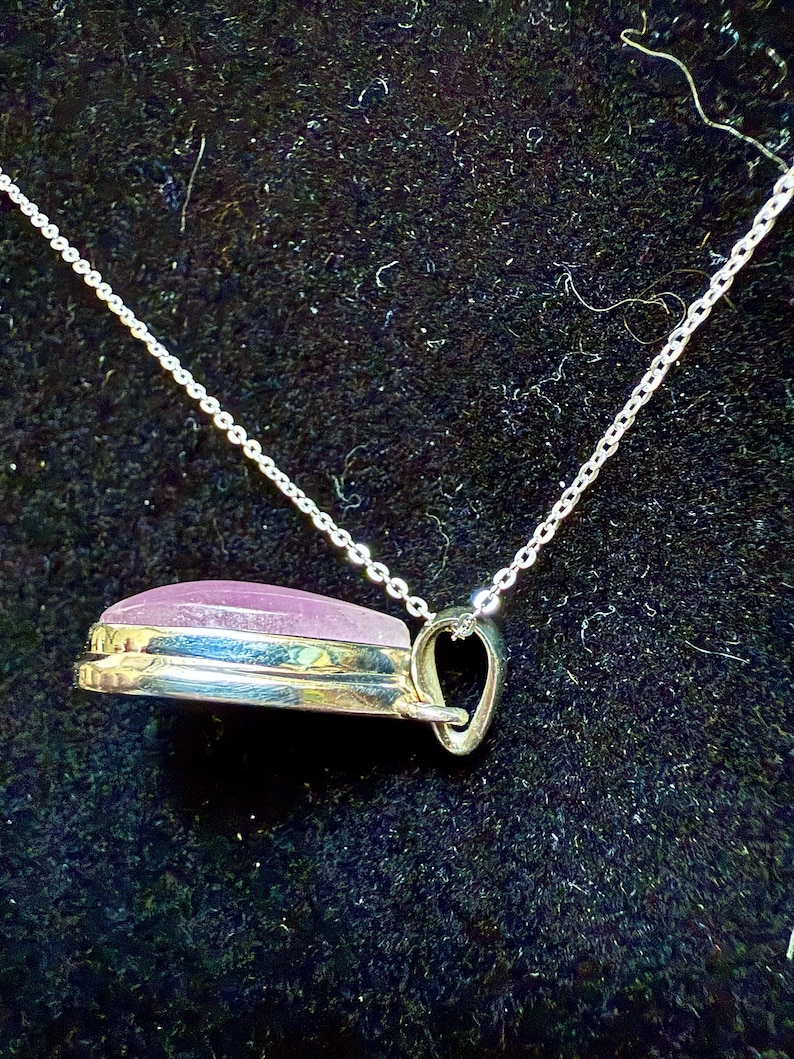 Natural Kunzite Pendant, Sterling Silver Bail, Choose Shape & Size ...