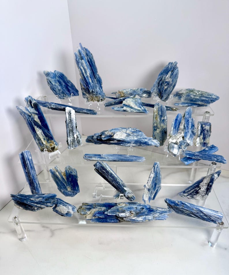 Blue Kyanite Blades, AA and AAA Grade Raw Kyanite Spears, Natural ...