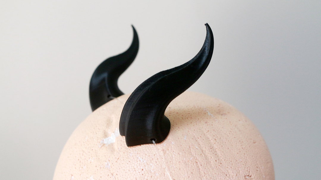 Small Double Ridge 3D Printed Costume Horns (multiple Colors Available ...