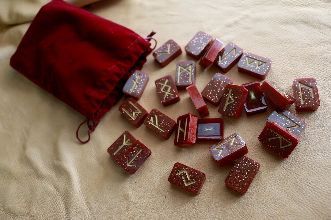 Fiery Embers Elder Futhark Divination Rune Set - Etsy