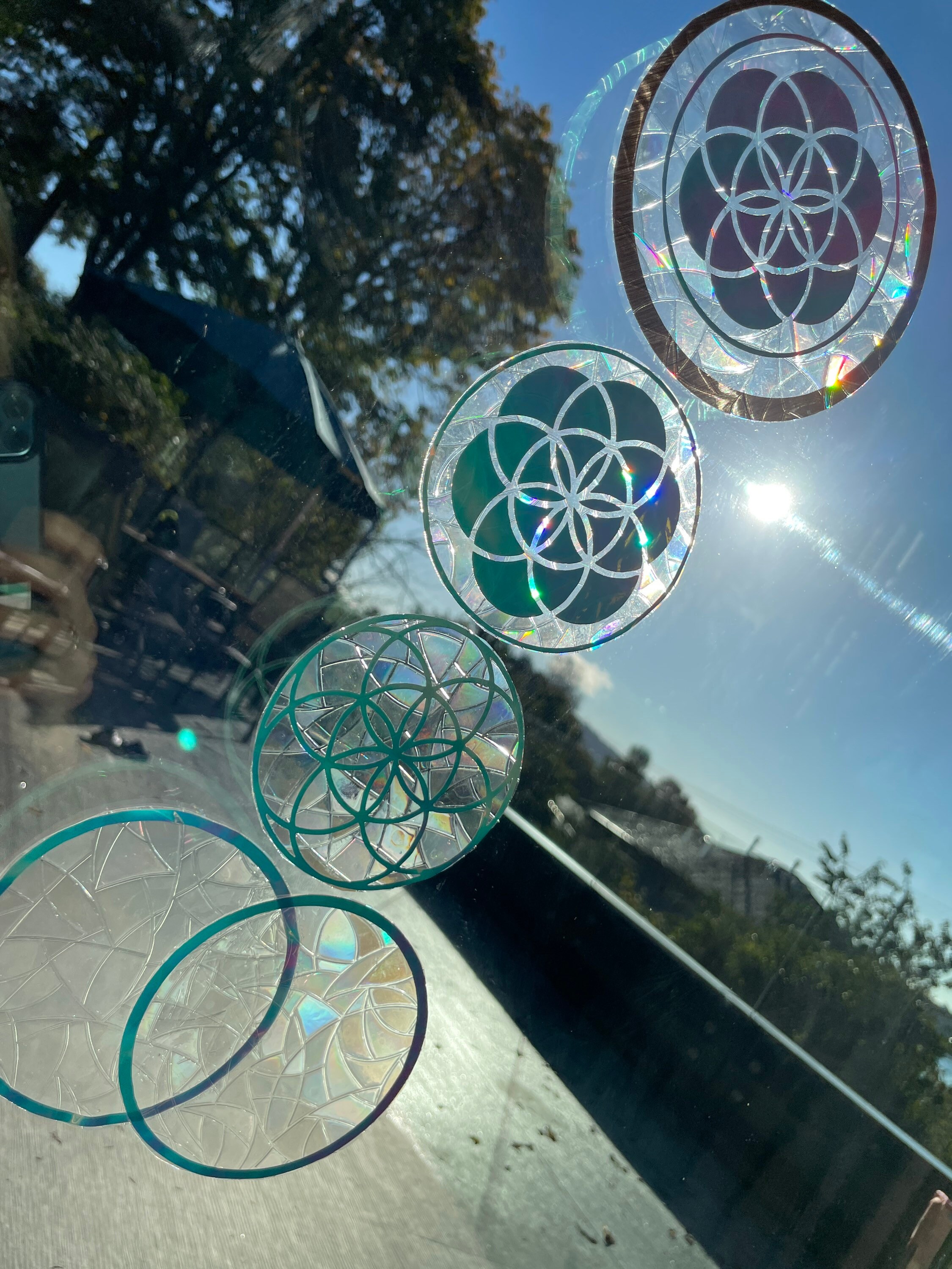 Rainbow Window Clings Sun Catchers Sacred Decor Window Art - Etsy