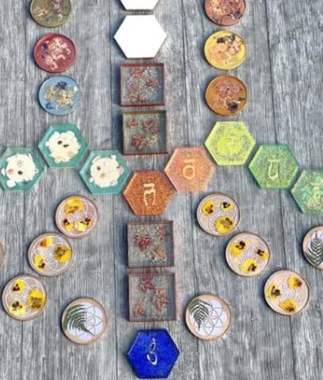 Handmade Resin Coasters – Sacred Geometry • Florals • Seashells - Etsy