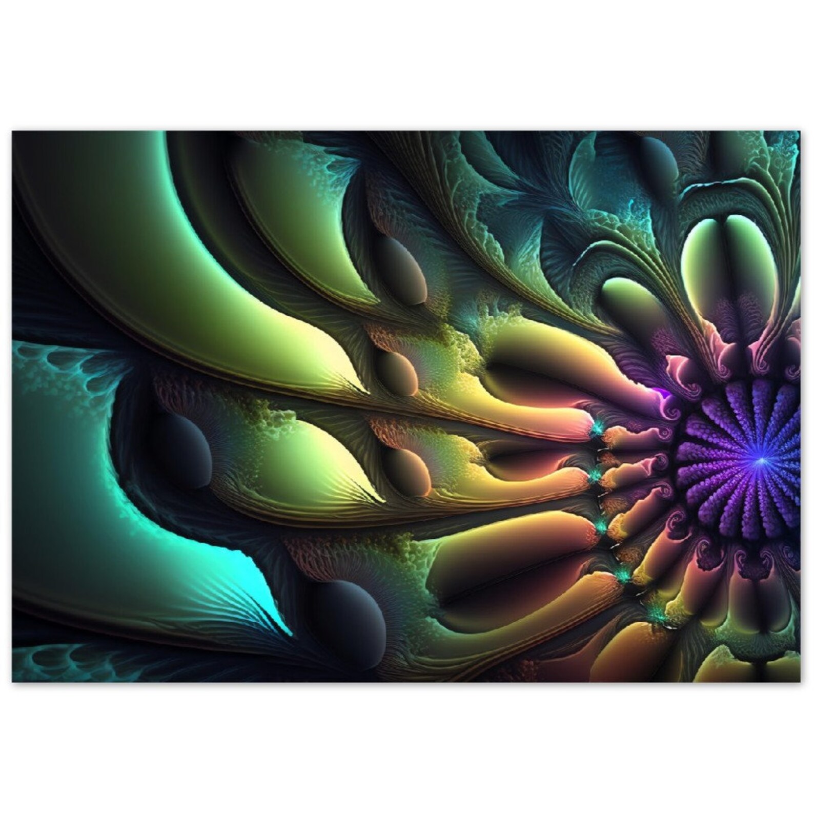 Aluminum Print Art Metal Print Landscape Picture Hd ABSTRACT FRACTAL 2 ...