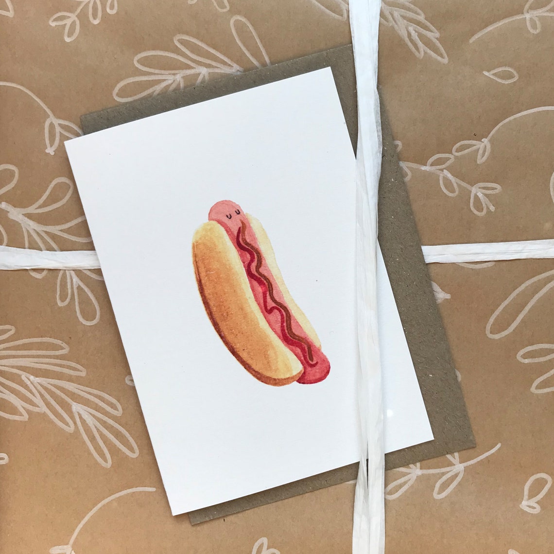 Hot Dog Greeting Card - Etsy