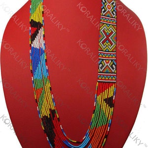 KORALIKY. Handmade Glass Beaded Traditional Rungus Pinakol NECKLACE. - Etsy