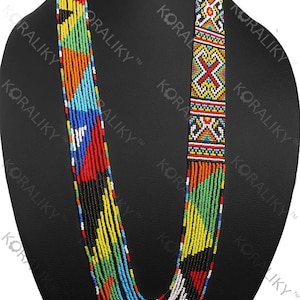 KORALIKY. Handmade Glass Beaded Traditional Rungus Pinakol NECKLACE. - Etsy