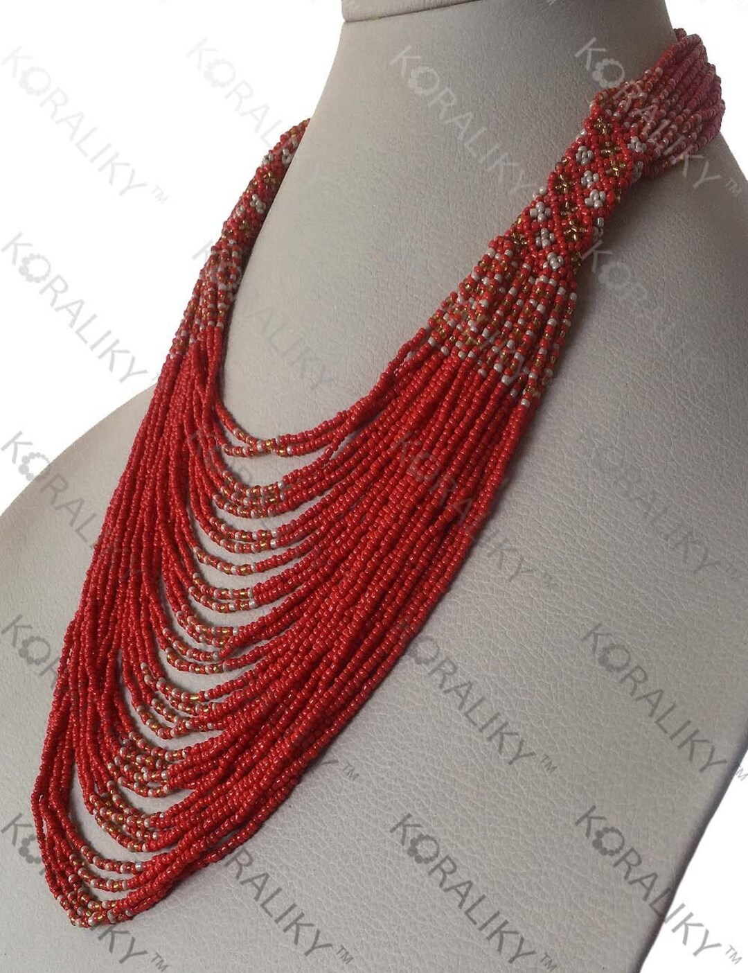 KORALIKY. Ukrainian African Zulu Zama Modern Style Masai Necklace ...