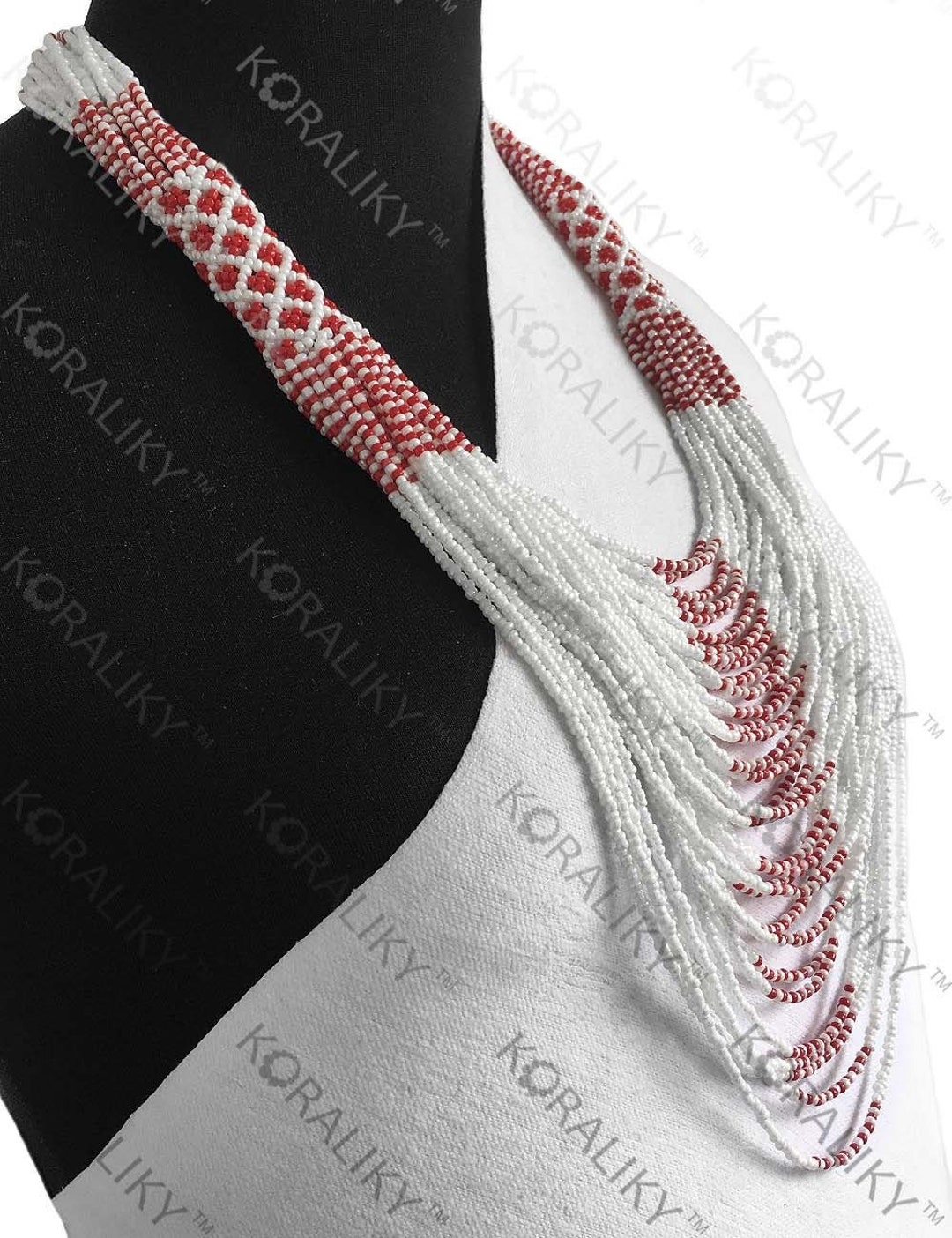 KORALIKY. Ukrainian African Zulu Zama Modern Style Masai Necklace ...