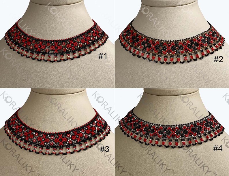 KORALIKY. Ukrainian Traditional Handmade Bead Netting Stitch - Etsy