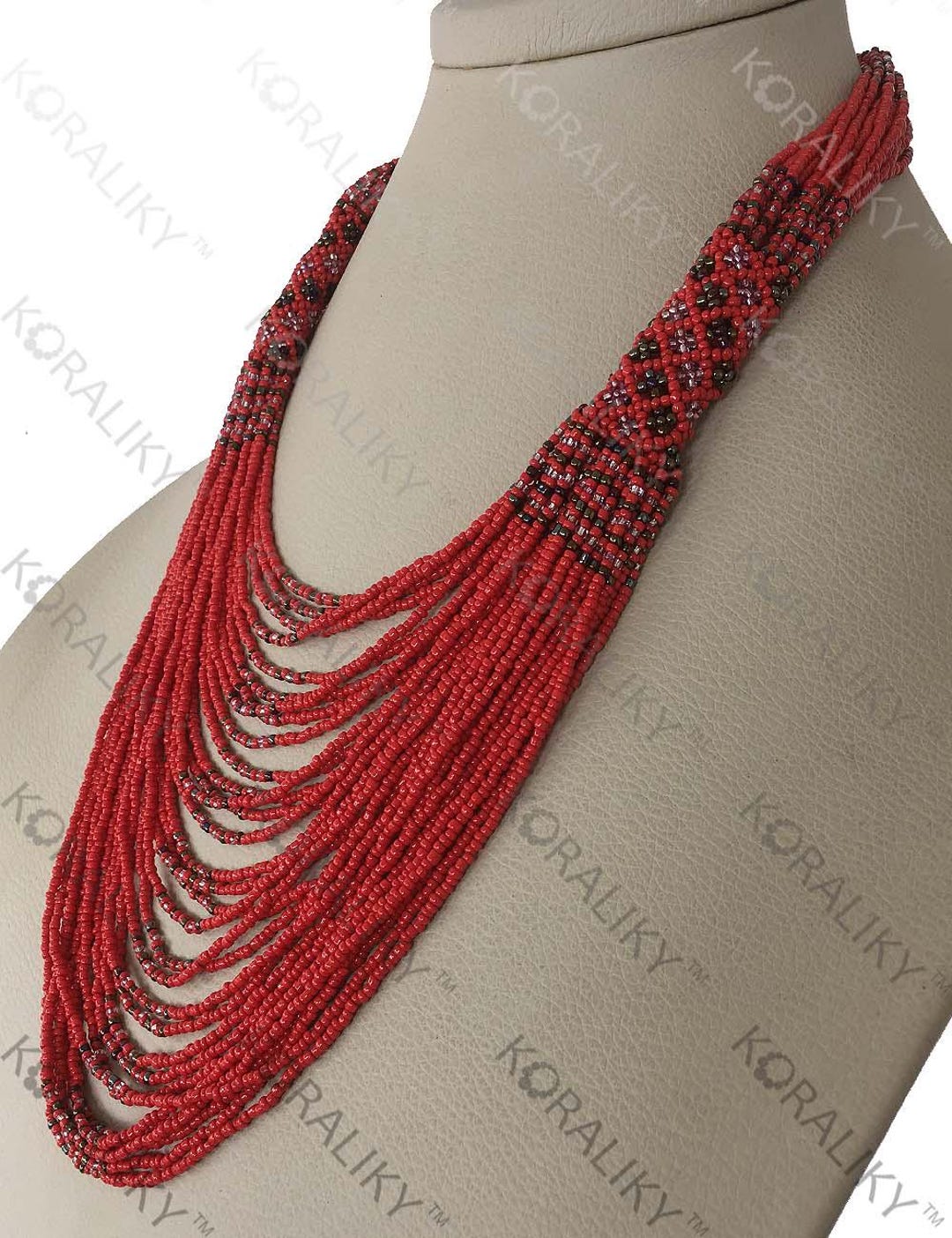 KORALIKY. Ukrainian African Zulu Zama Modern Style Masai Necklace ...