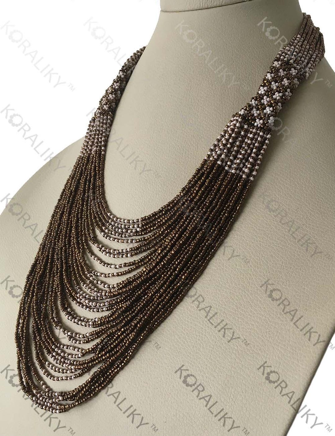 KORALIKY. Ukrainian African Zulu Zama Modern Style Masai Necklace ...