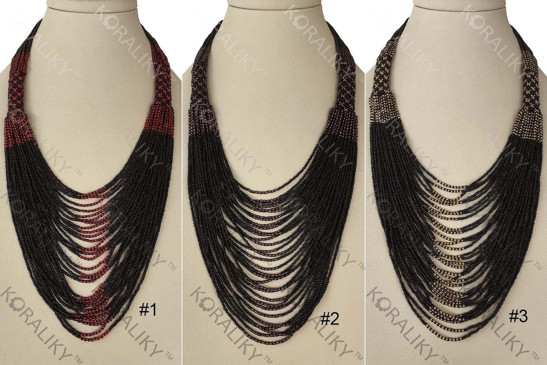 KORALIKY. Ukrainian African Zulu Zama Modern Style Masai Necklace ...