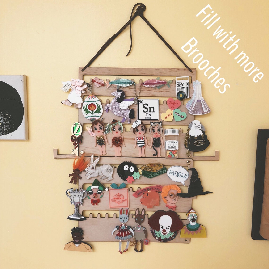 Jewellery Brooch Necklace Keeper Hanging Storage Unit - Etsy Australia