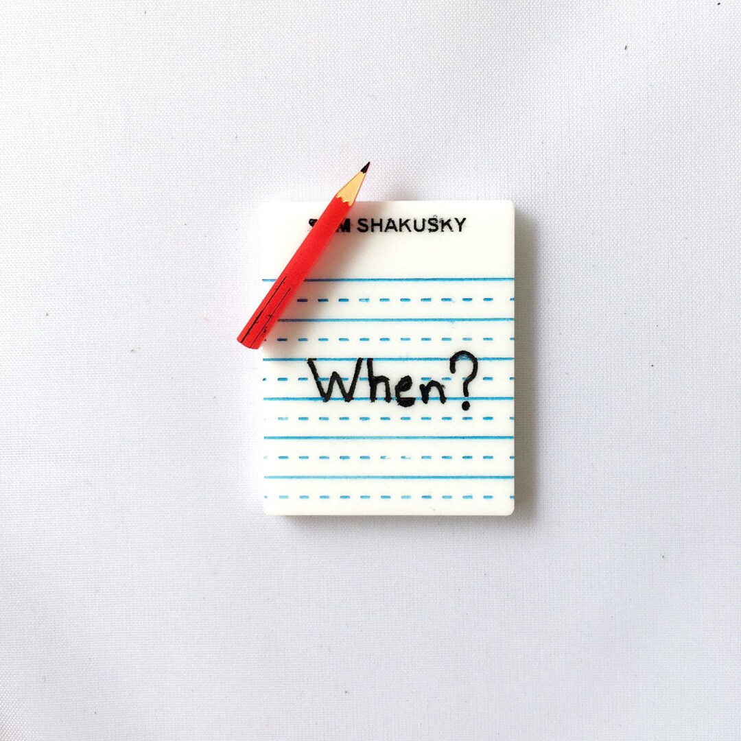 Acrylic Laser Cut Camping Notepad and Pencil Brooch Hand Painted - Etsy