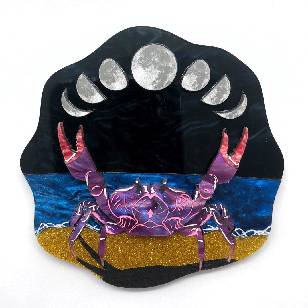 Cancer "moonchild" Midnight Crab Star Sign Horoscope Laser Cut Acrylic ...