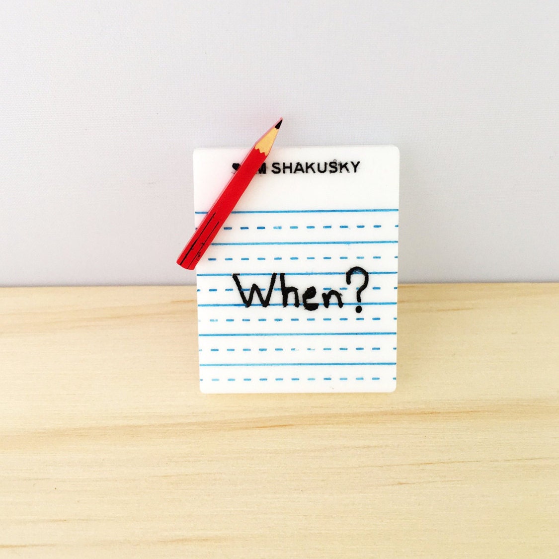 Acrylic Laser Cut Camping Notepad and Pencil Brooch Hand - Etsy UK