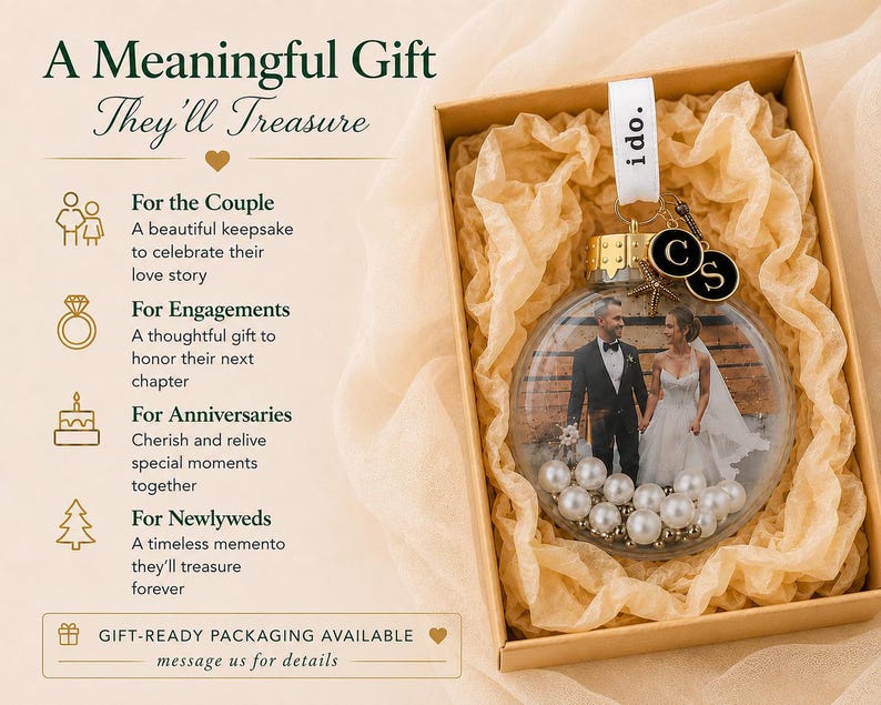 Personalized Wedding Photo Gift | Wedding Keepsake Ornament ...